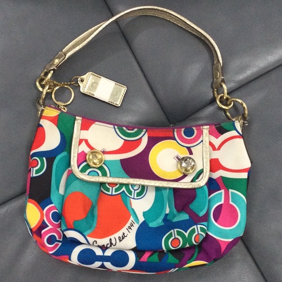Coach | Bags | Coach Logo Colorful Satchel | Poshmark